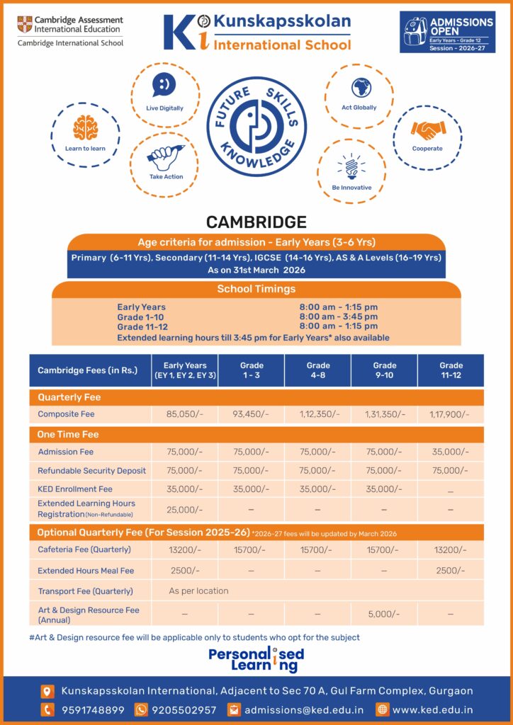 Best Cambridge Schools In Gurgaon | Top Cambridge Schools